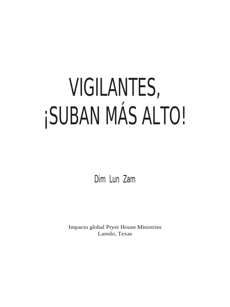 SPANISH Watchmen Final Rechecked 1 2 | PDF | Oración | Intercesión