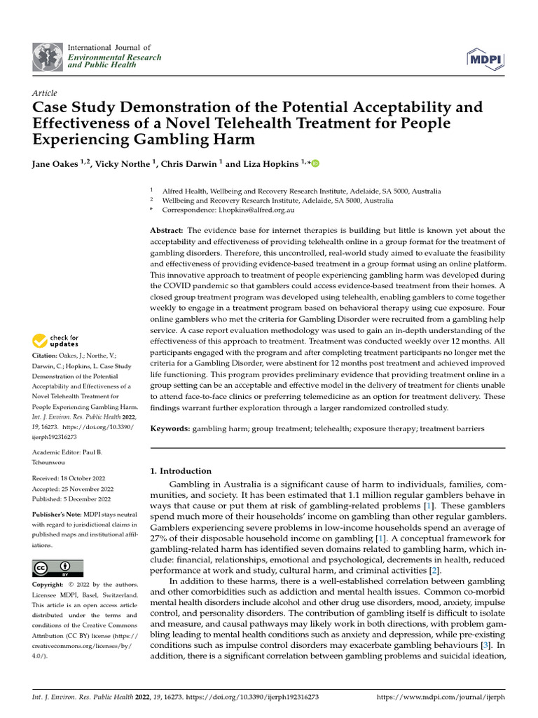 Case Study Demonstration of The Potential Acceptability and ...
