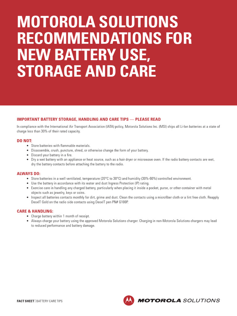 Battery Care Tips Fact Sheet ENG | PDF | Battery Charger | Lithium Ion ...