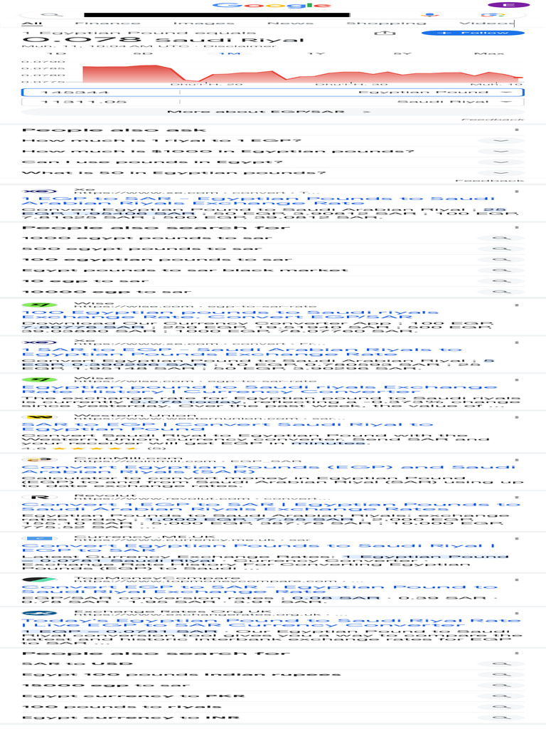 Egypt Pounds to Sar - Google Search | PDF | Exchange Rate | Pound Sterling