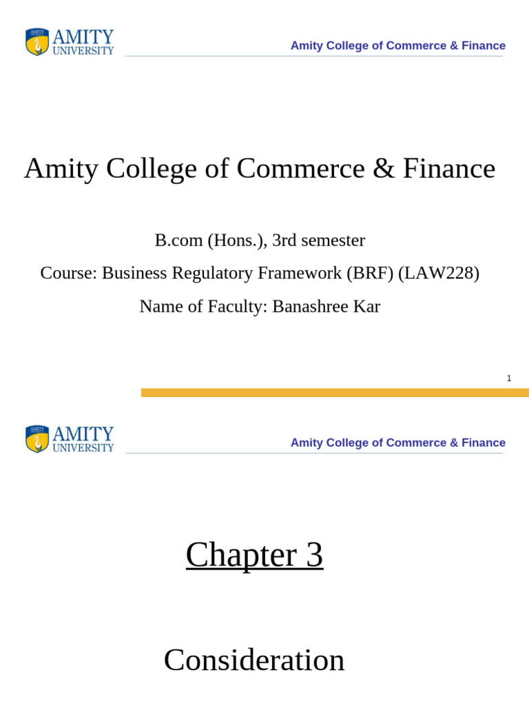 Chapter 3 Consideration | PDF | Consideration | Guarantee