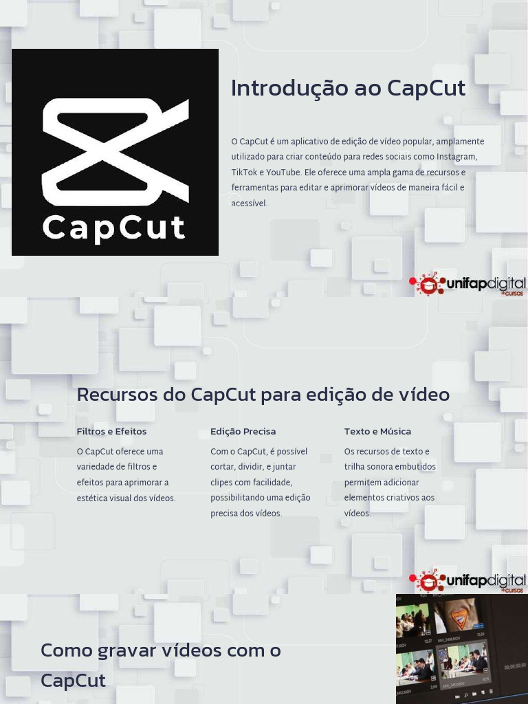 Aula 08 - Introducao Ao CapCut | PDF | Vídeo | YouTube