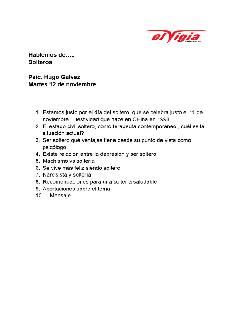 Hablemos de | PDF