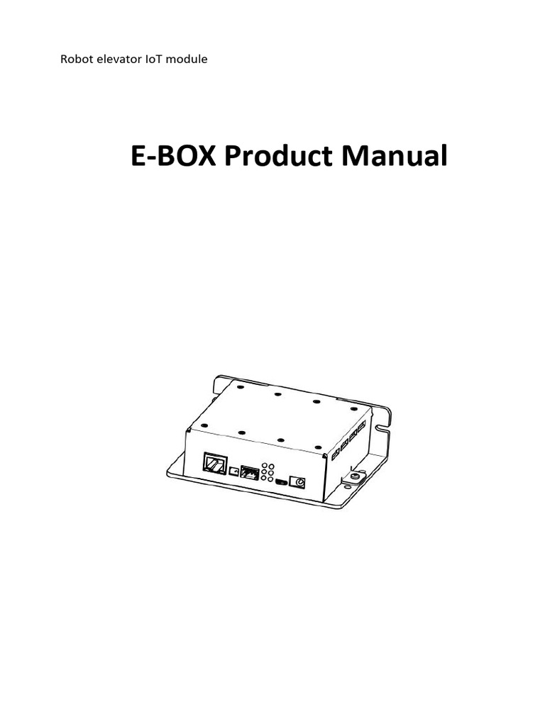 E-Box User Manual English | PDF | Elevator | Internet Of Things