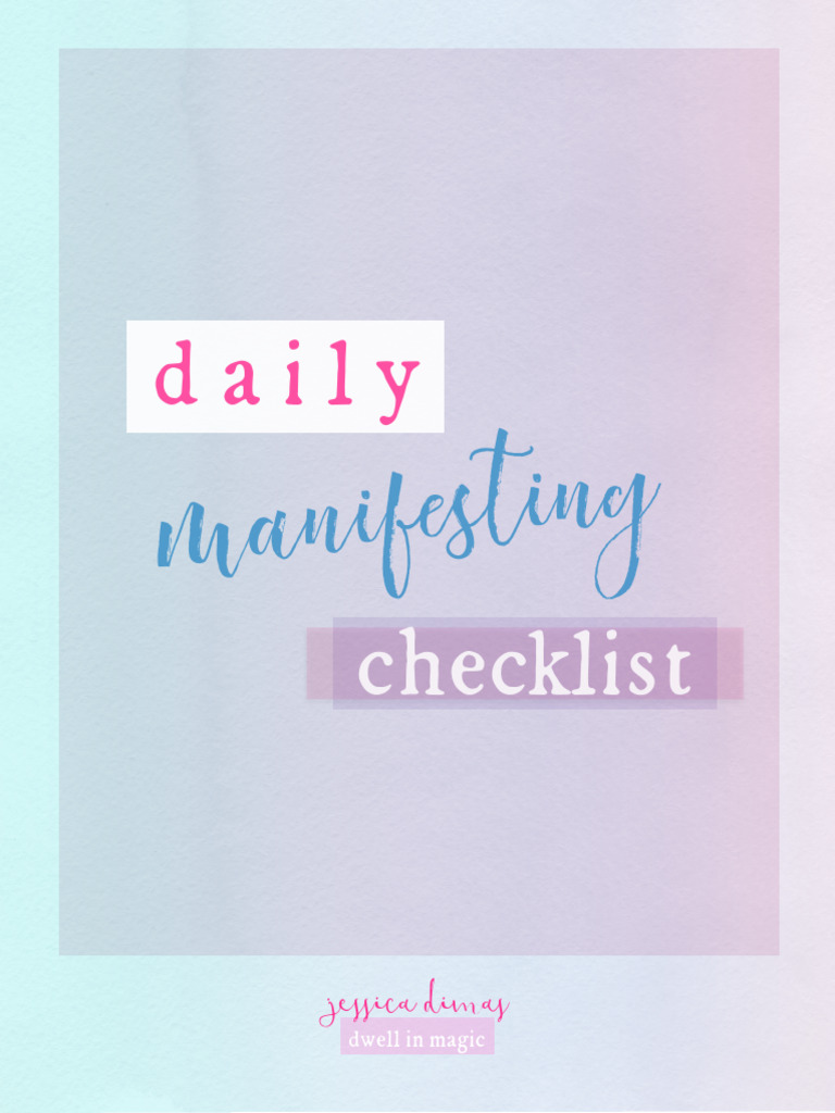 Daily Manifesting Checklist | PDF | Copyright