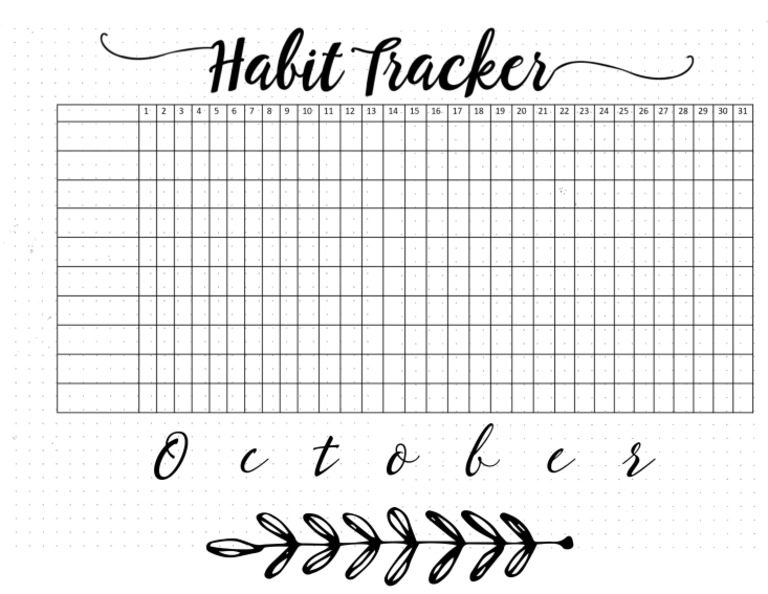 October Habit Tracker | PDF