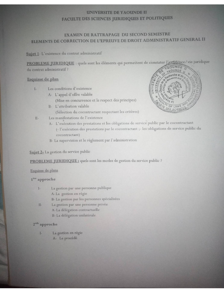 Corrigé DAG 2 RATTRAPAGE | PDF