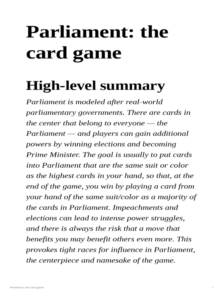 Card Game for Strategy Enthusiasts | PDF | Playing Cards | Member Of ...