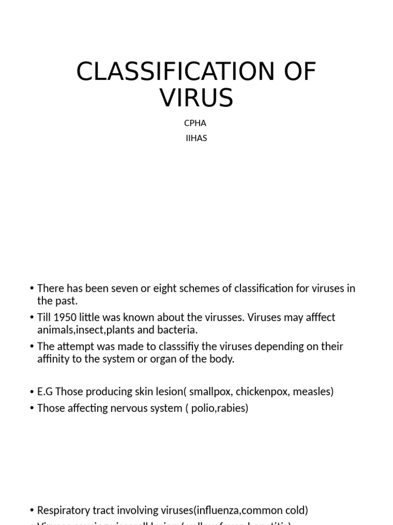 Classification of Virus | PDF | Virus | Viral Diseases