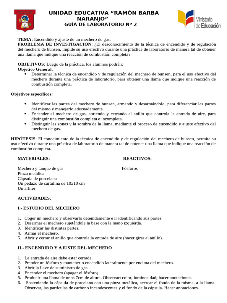 Mechero de Gas | PDF | Tecnología energética