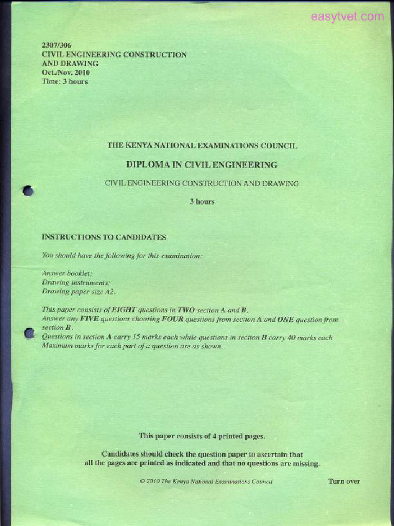 2010nov knec construction | PDF