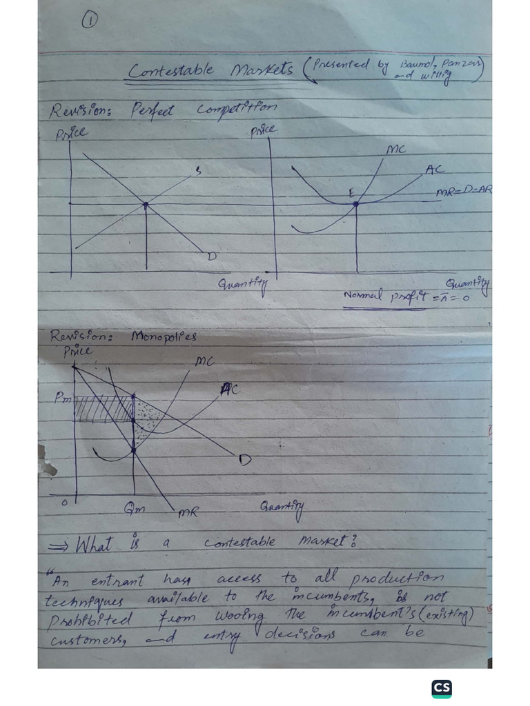 Contestable Markets | PDF