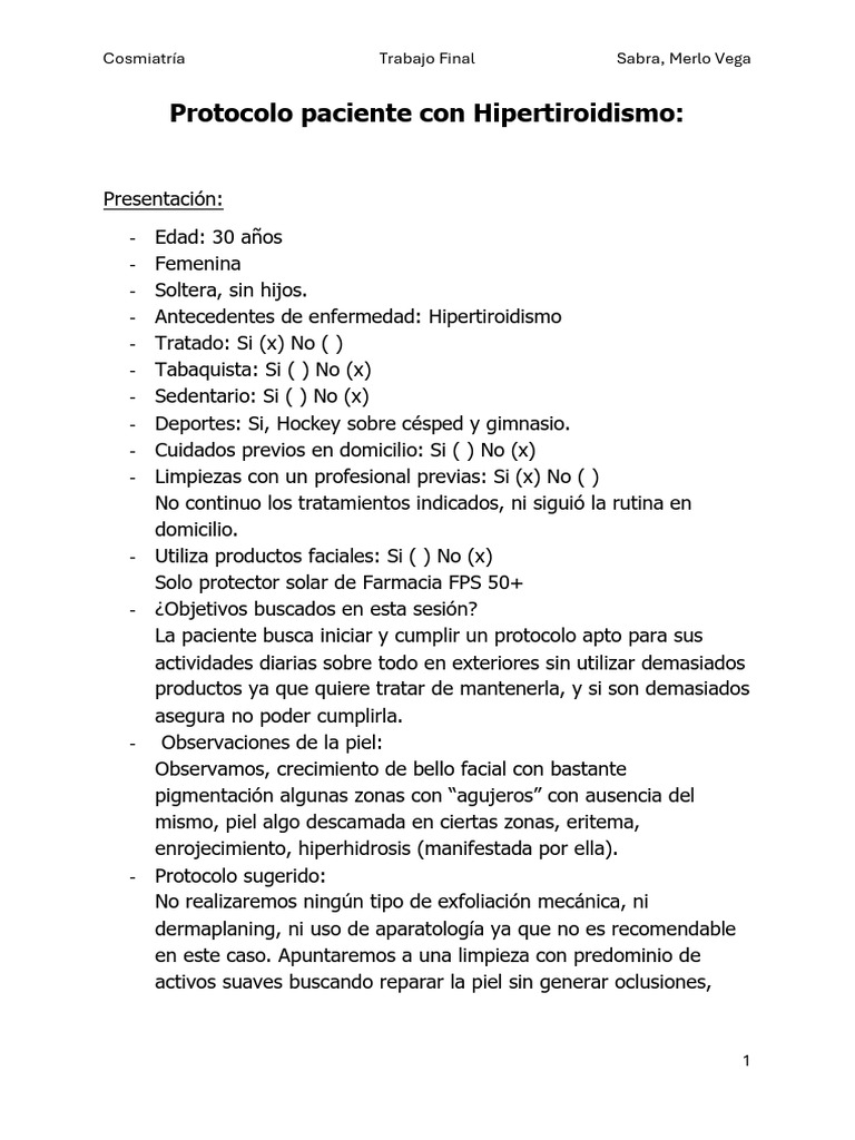 Protocolo Final | PDF | Piel