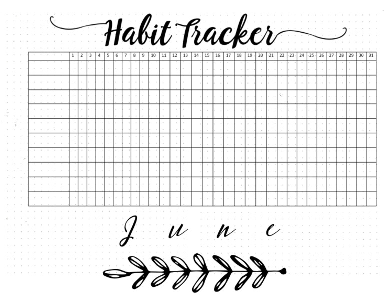 June Habit Tracker | PDF