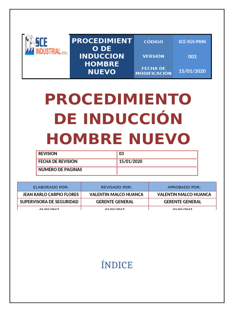 Inducción para Nuevos Empleados SCE | PDF | Business