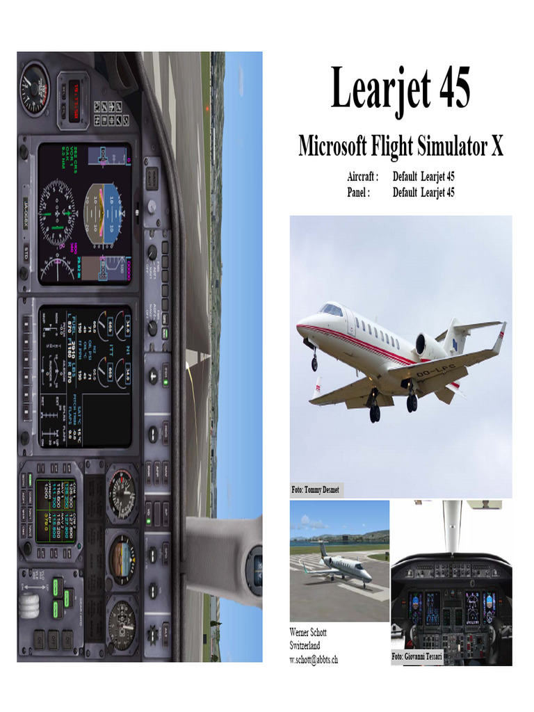 FSX Learjet 45 | PDF | Flap (Aeronautics) | Landing Gear