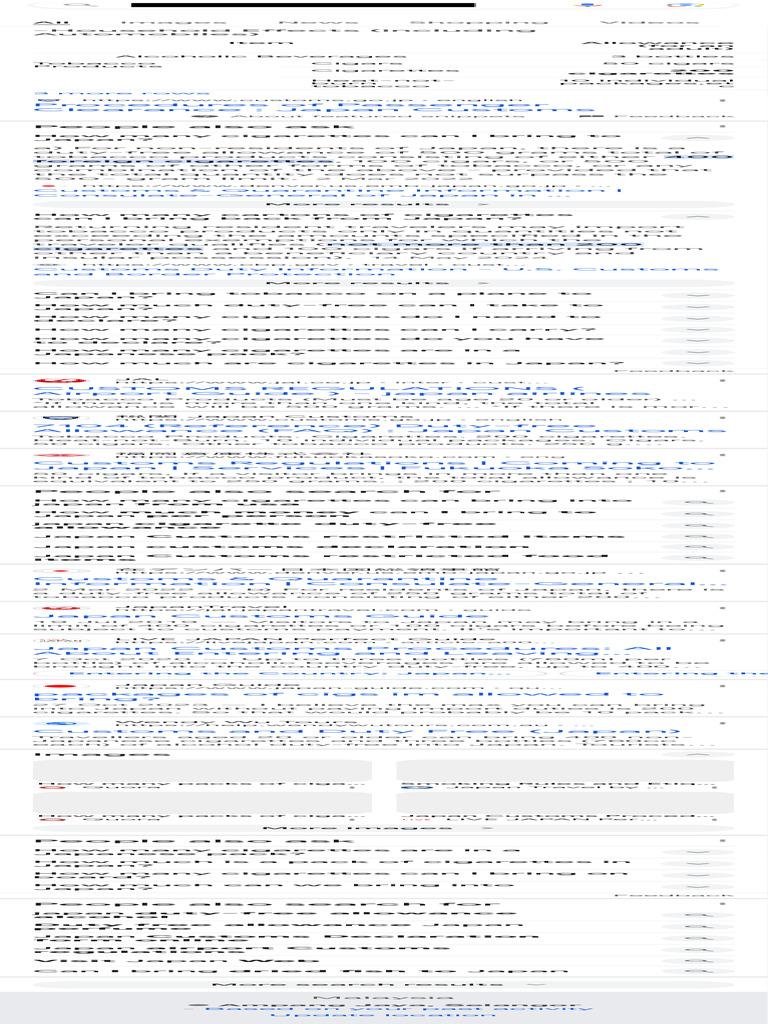 How Many Cigarettes Can Bring Into Japan - Google Search | PDF ...