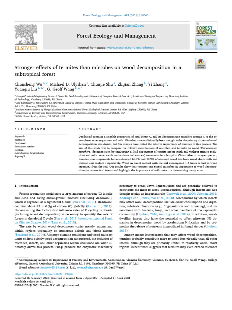 wu2021 (1) | PDF | Decomposition | Soil