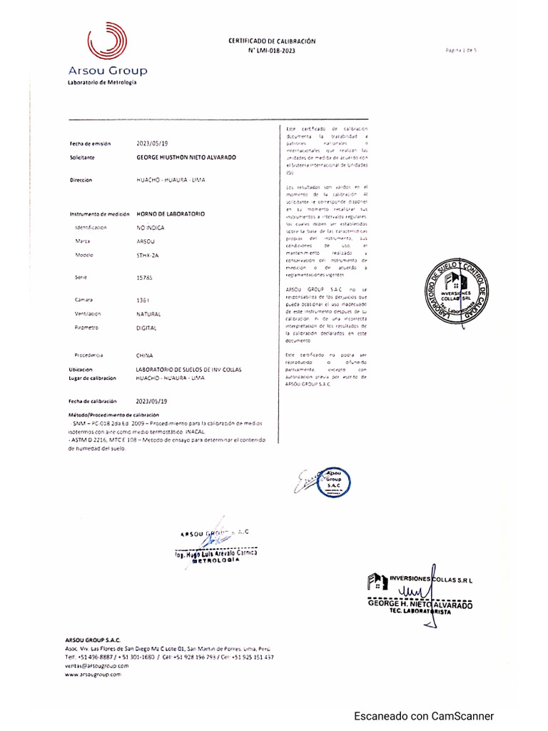 Calibracion Collas | PDF
