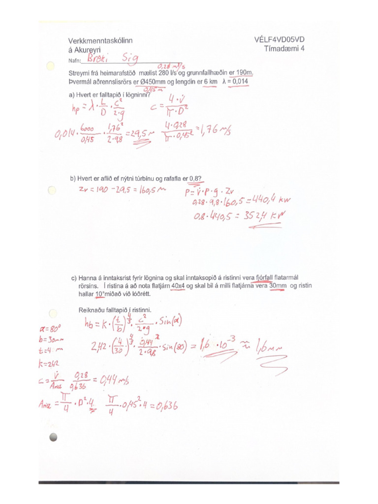 Vélf Tímadæmi 4 | PDF