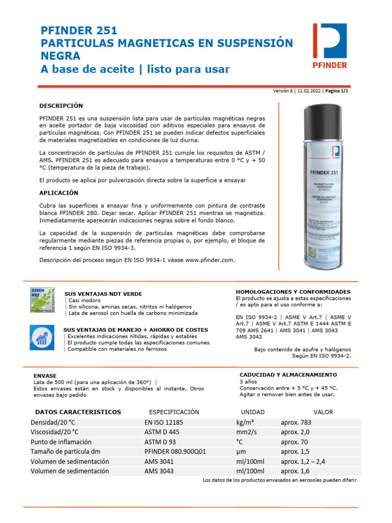 PFINDER 251 español | PDF | Suspensión (Química)