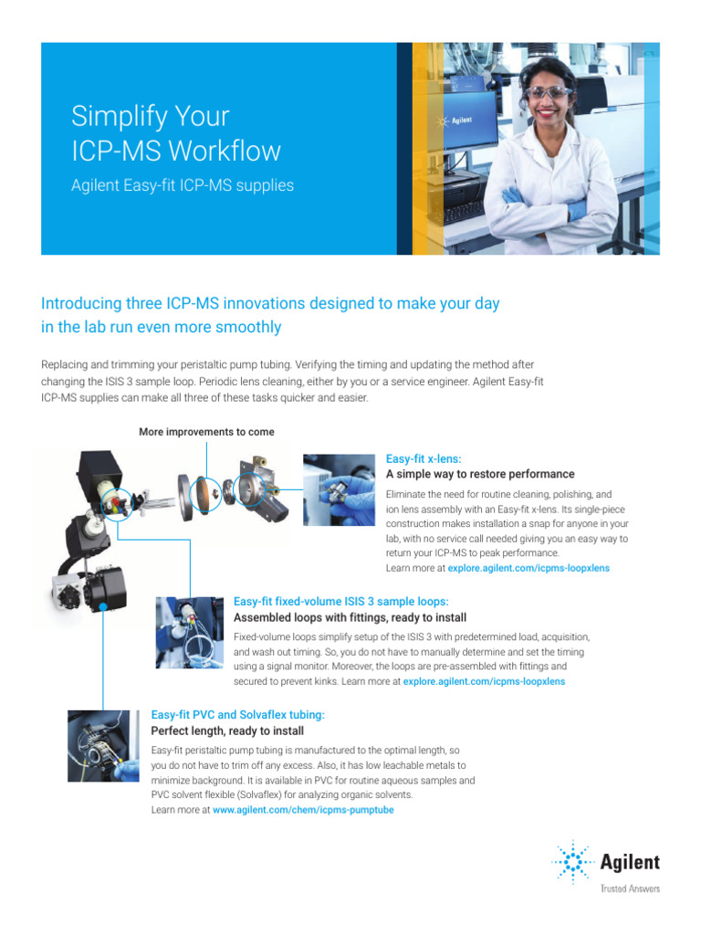 Flyer-Easy-Fit ICP-MS Supplies-5994-3950en-Agilent | PDF | Polyvinyl ...