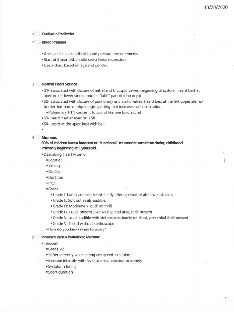 Cardiac Pearls | PDF