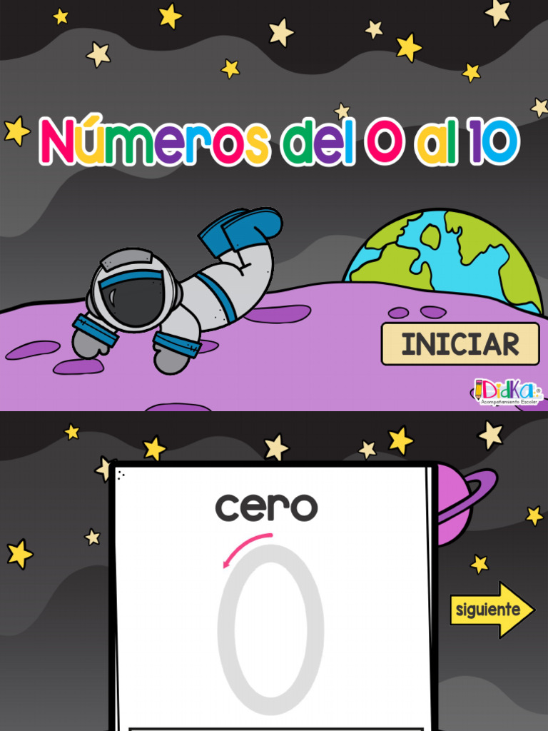 Escritura de Números Del 0 Al 10 Power Point | PDF