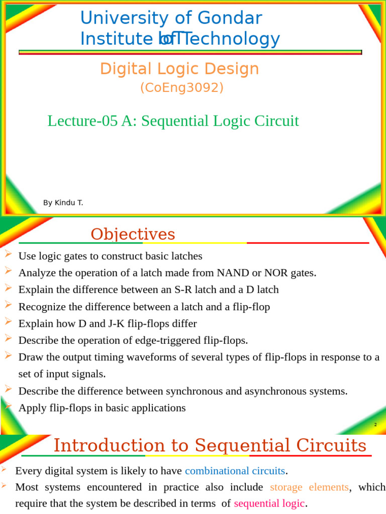 Ch-05A Sequential Logic Circuit Part A | PDF | Logic Gate | Electronic Circuits