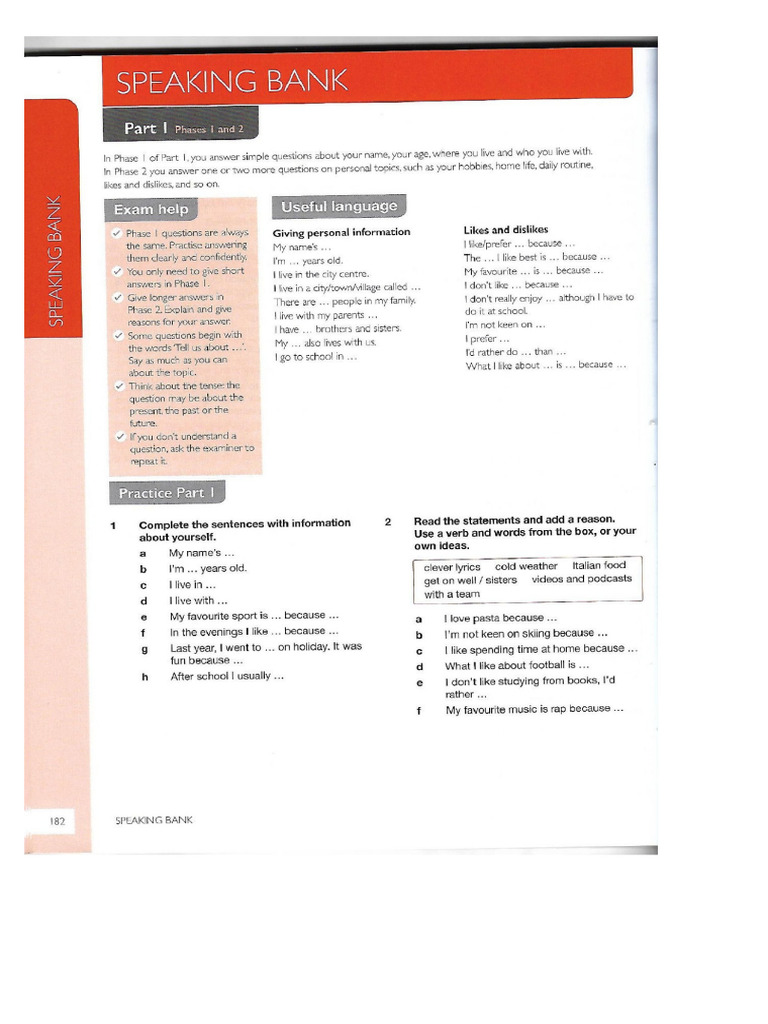 Speaking Bank | PDF