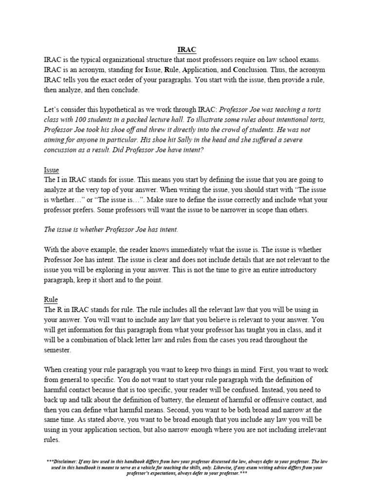 IRAC | PDF | Knowledge | Battery (Crime)