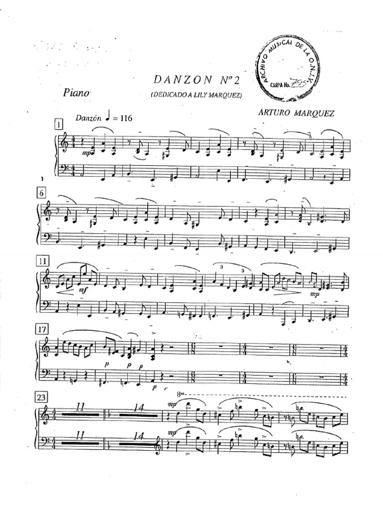 Danzón PIANO | PDF