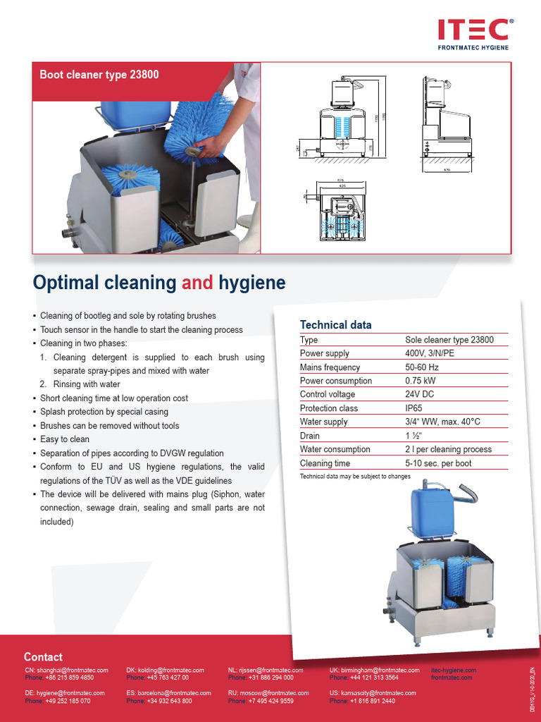 Frontmatec Itec Boot Cleaner Type 23800 - en | PDF | Mains Electricity ...