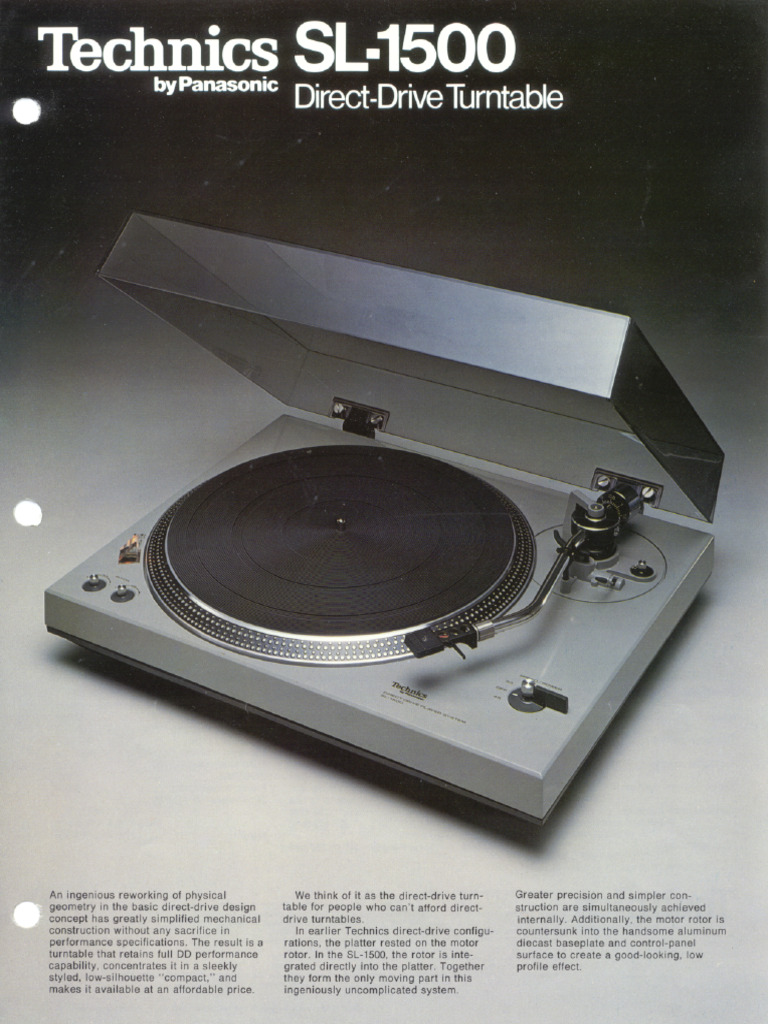 Technics SL 1500 Brochure | PDF