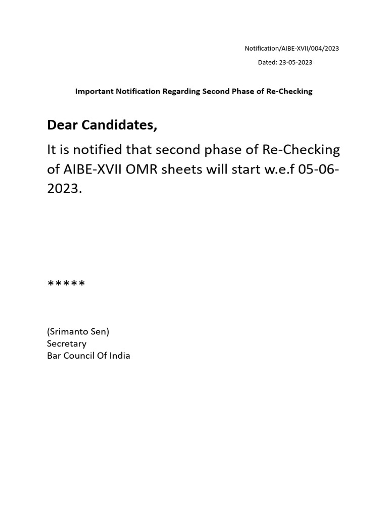 Second Phase of Rechecking (1) | PDF