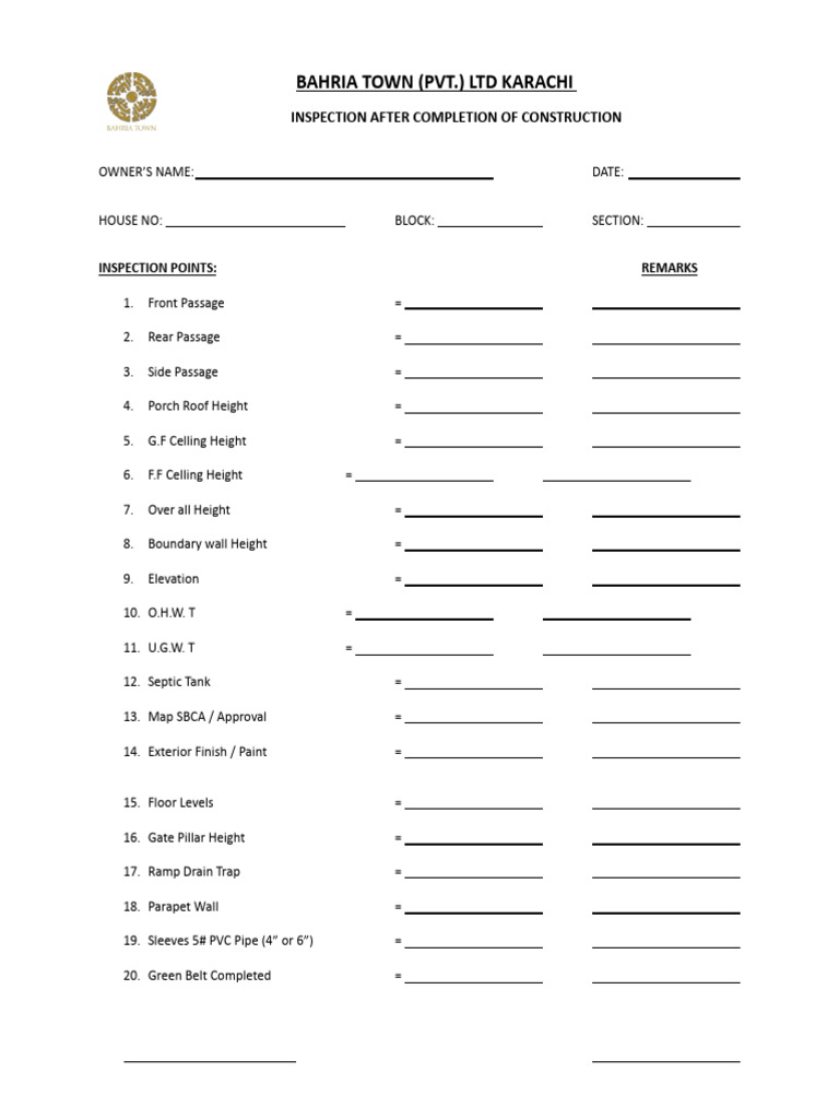 Homeowners' Completion Guide | PDF