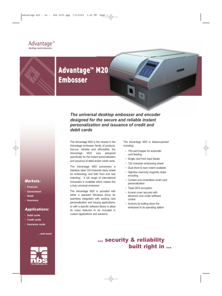M20 Brochure - US | PDF | Emv | Trademark