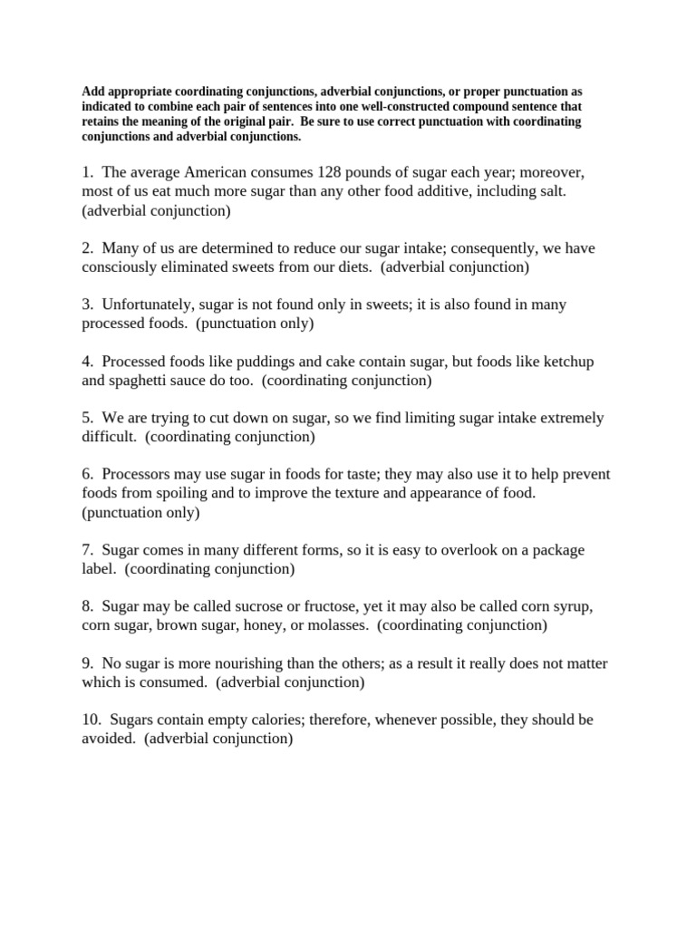 Compound Complex HW Comp II 2 | PDF | Sugar | Diet & Nutrition