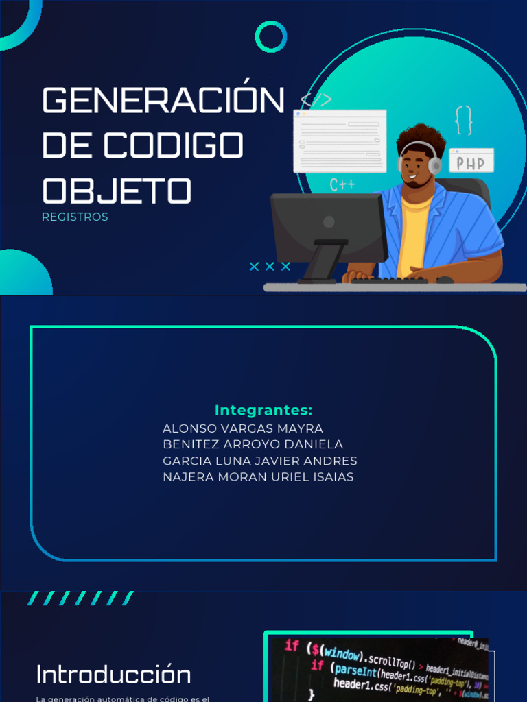 Generación de Codigo Objeto | PDF | Compilador | Lenguaje de programación