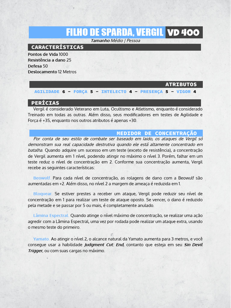 Vergil - Filho de Sparda | PDF
