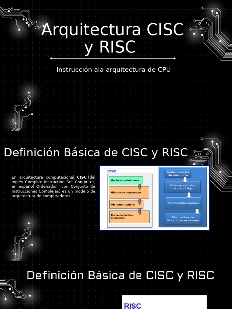 Comparativa entre CISC y RISC | PDF | Unidad Central de procesamiento | Microprocesador