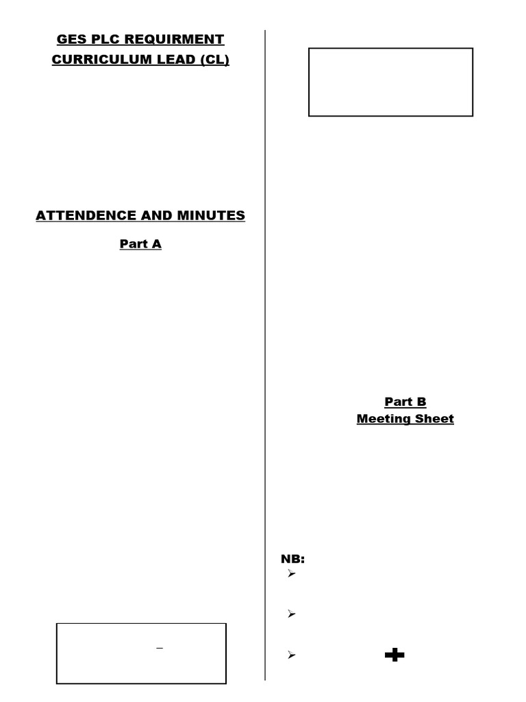GES PLC REQUIRMENT | PDF | Teachers | Learning