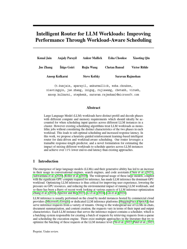 Intelligent Router For LLM Workloads: Improving Performance Through ...