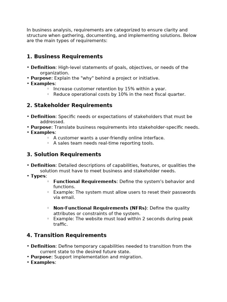Types_of_Requirements | PDF | Usability | Information Technology Management
