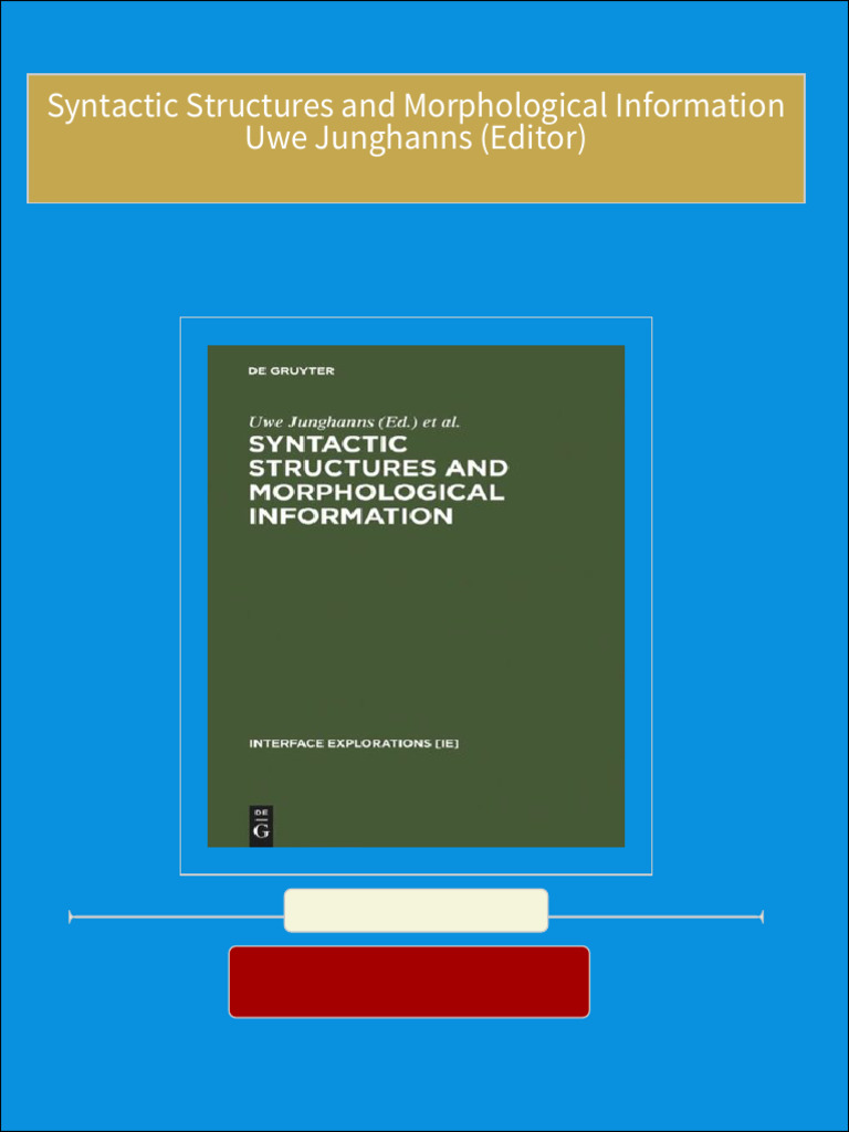 Full download Syntactic Structures and Morphological Information Uwe ...