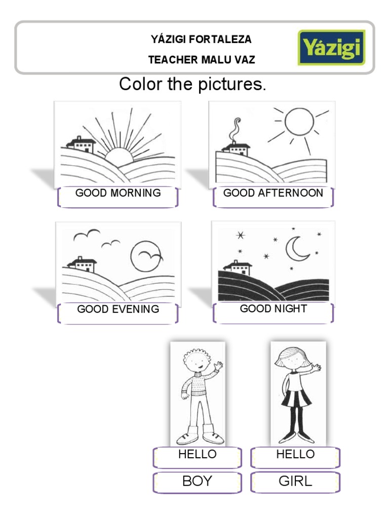 Parts of The Day & Greetings | PDF