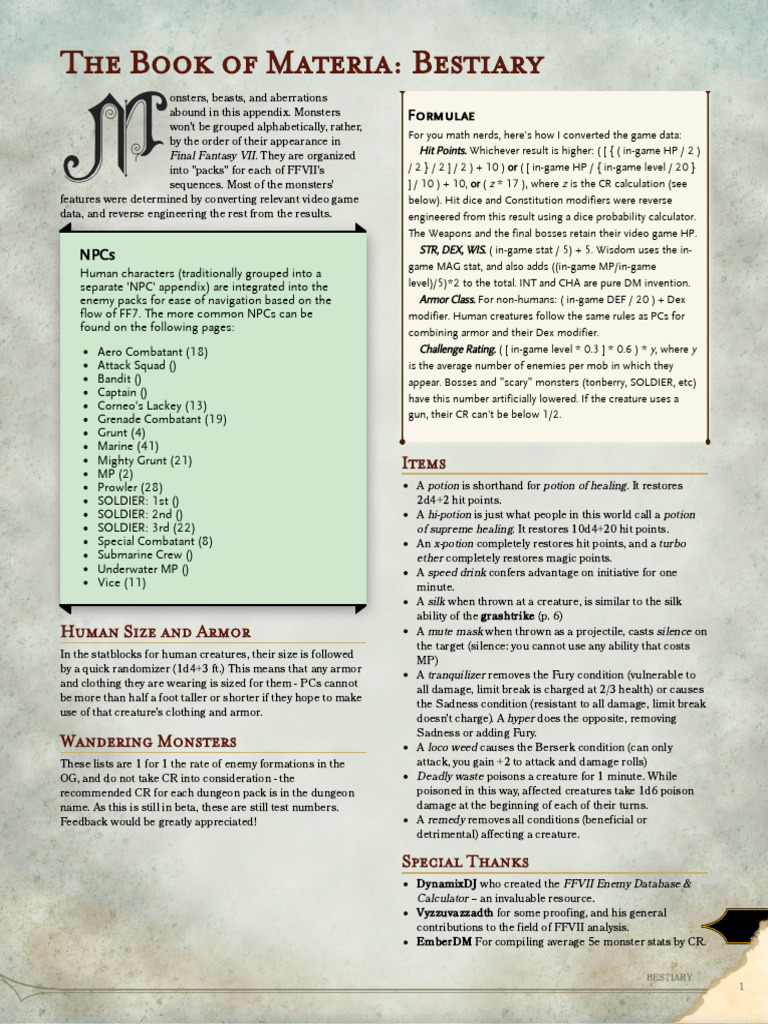Bestiary 202007 | PDF