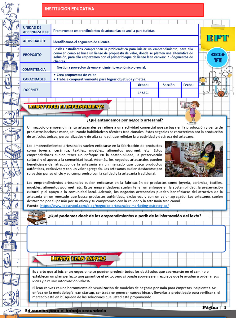 1°y2° EPT - FICHA ACTV 01.UNIDAD 06 | PDF