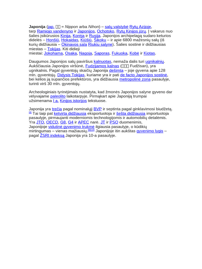 Japonija: Nippon Nihon | PDF