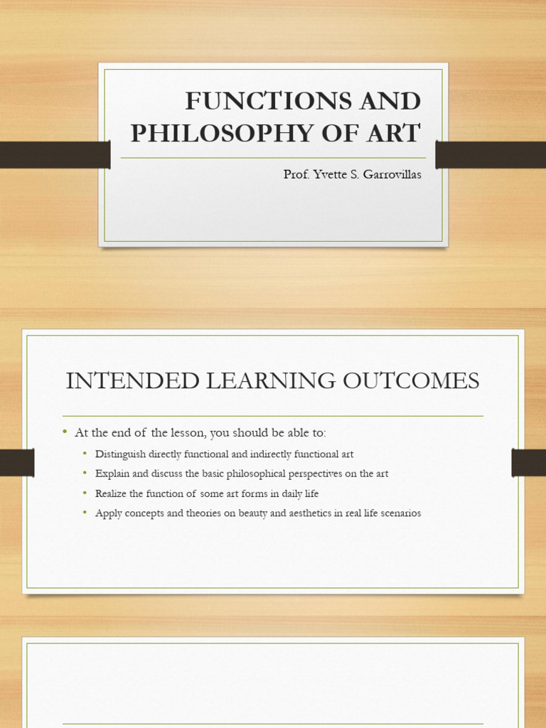 Lecture 2 Functions and Philosophy of Art | PDF | Aesthetics | Plato